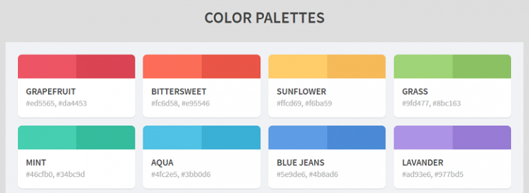 15+ CSS Color Palettes 2024 Free HTML Designs