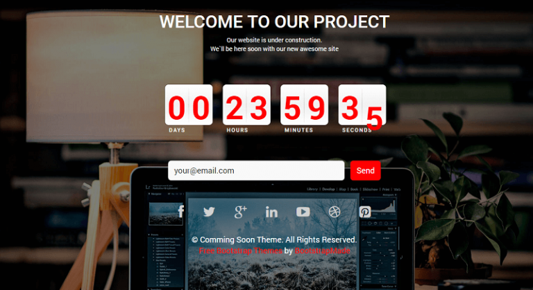 24 Best Free Coming Soon HTML Templates, Under Construction Templates