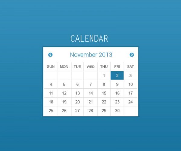 13 Free Calendar PSD Templates 2024 Free HTML Designs