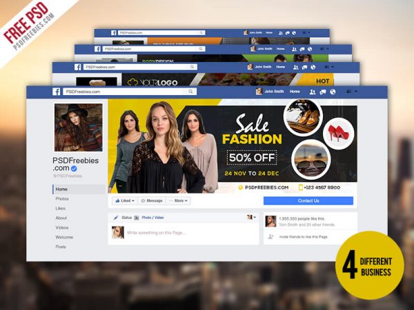 Best Free Facebook Timeline Cover PSD Templates