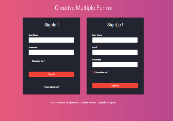 40 Best Free HTML5 Form Templates 2024 Login & Signup Forms