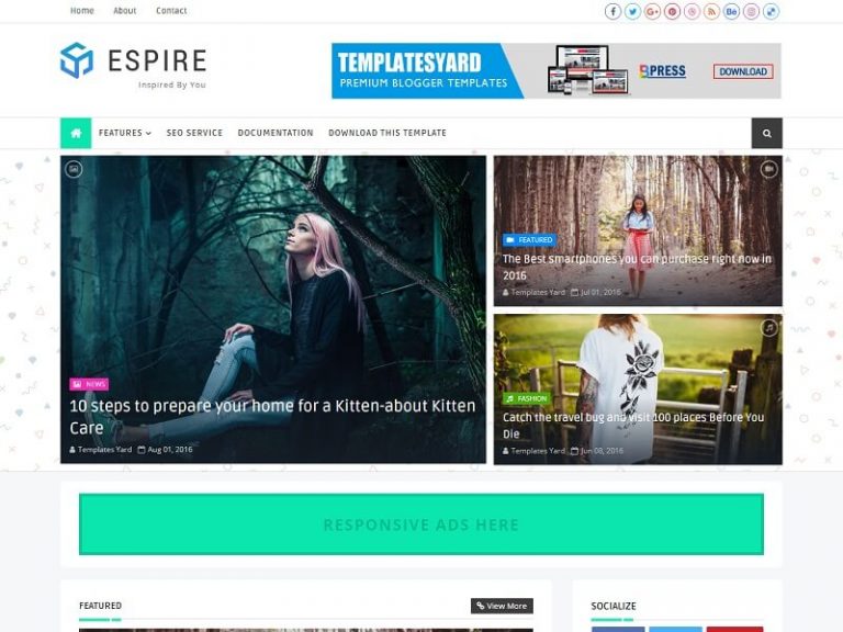 Free Responsive Blogger Templates (Handpicked) - FreeHTMLDesigns