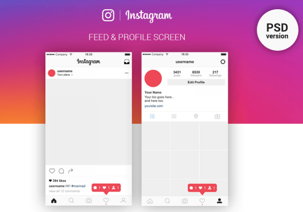 24 Best Free Instagram PSD Templates 2024 - Freehtmldesigns