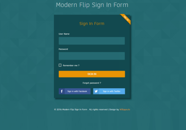 40 Best Free HTML5 Form Templates 2024 Login & Signup Forms