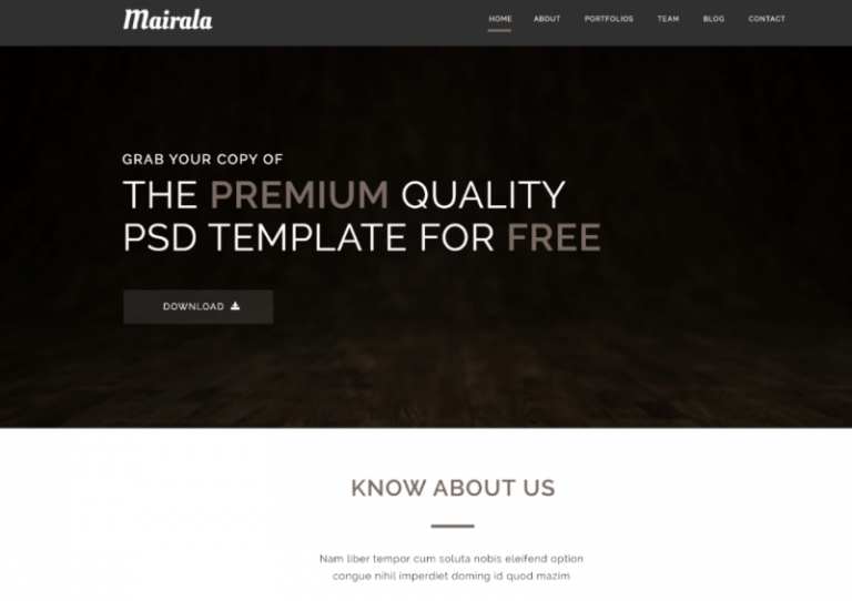 Best Free Website PSD Templates 2025 Free HTML Designs