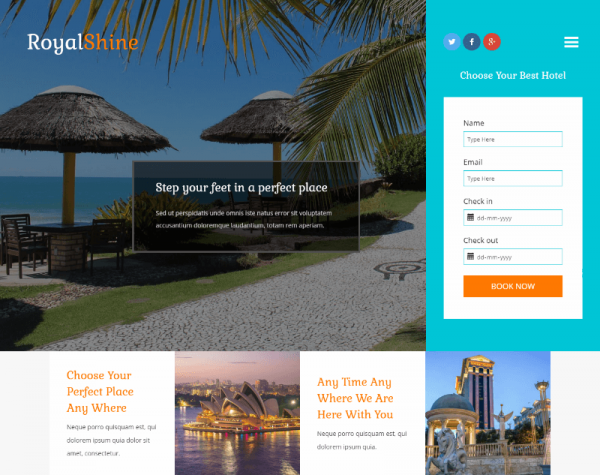 20 Best Free Hotel Booking Html Website Templates 2023