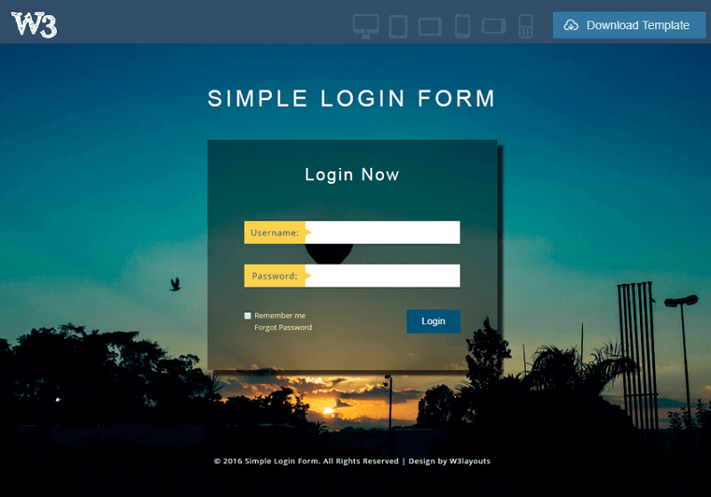 Login Page Example Html At Lucinda Pell Blog