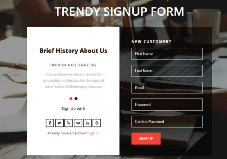 38 Best Free HTML5 Signup Form Templates 2025