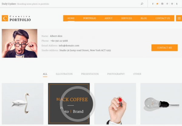 21 Best Free Portfolio PSD Website Templates 2024