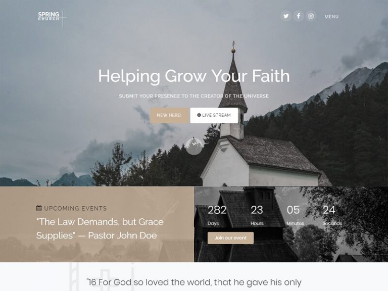 7 Best Free Church Html Website Templates In 2024 | Free HTML Designs