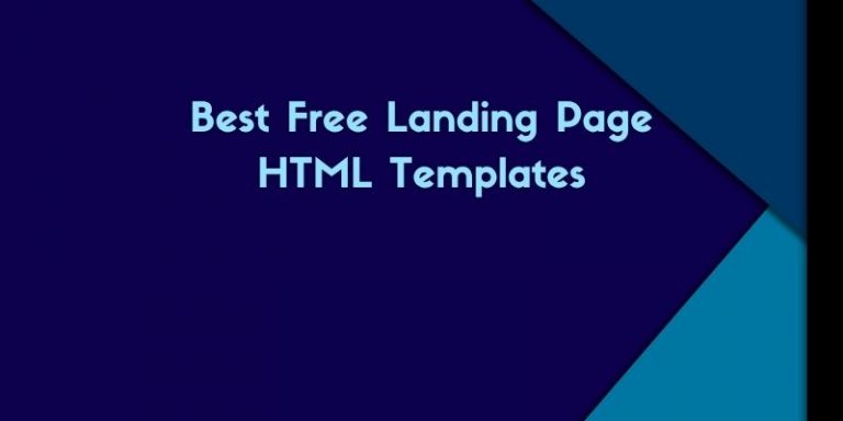32 Best Free Landing Page Html Templates 2025 For your Applications