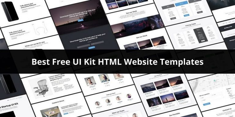18 Best Free UI Kit HTML Website Templates | Free HTML Designs